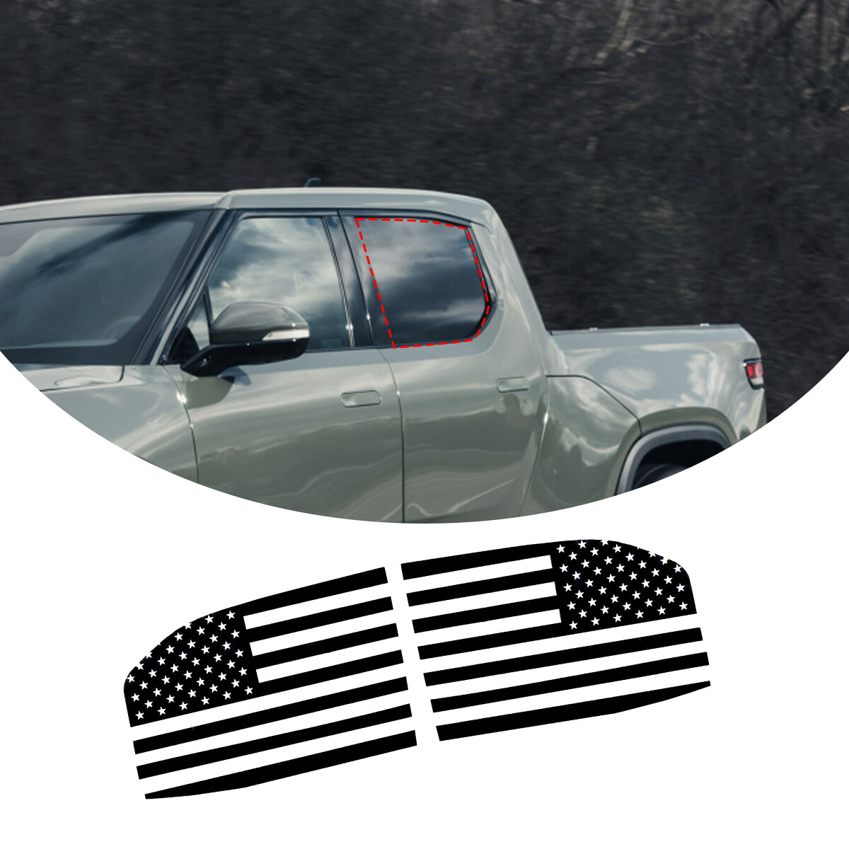 Rear Side Window Decals American Flag Stickers Decor Fit For 2022 ...