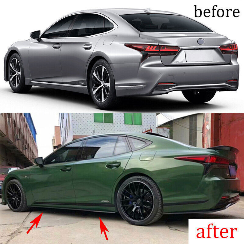 For Lexus LS500 2018-24 Carbon Fiber Side Skirt Splitters Diffuser Body ...