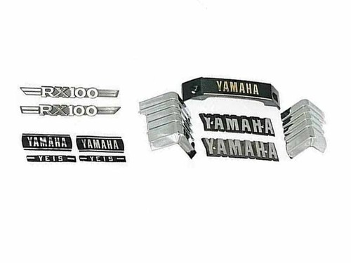 For Yamaha RX100 Tank & Side Cover 3D Chrome Emblem Logo Monogram Kit ...