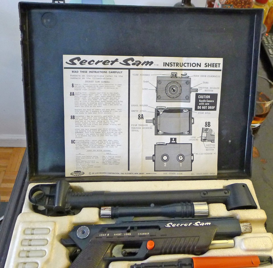 Secret Sam Topper Toys, Deluxe Reading Corp., 1965 with case - Looks ...