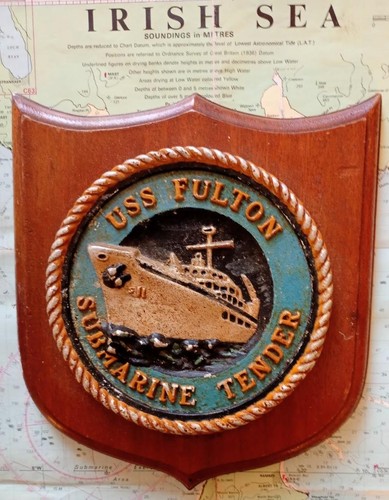 USS FULTON Submarine Tender Tampion Crest Shield Plaque 8.5"X 8.5" | eBay