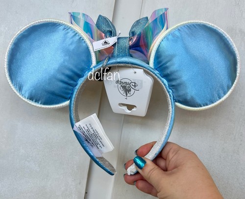 Disney USA Parks Cinderella Carriage Clock Ears Headband Blue Authentic ...