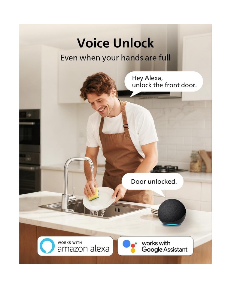 Philips WiFi Smart Lock Keyless Entry Fingerprint Touch App Alexa ...