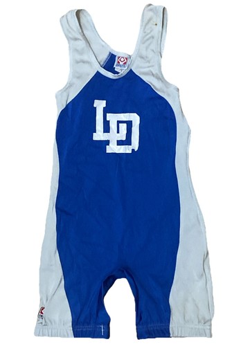VINTAGE Wrestling Singlet - Blue / Silver BRUTE Brand LD Kids / Boys ...