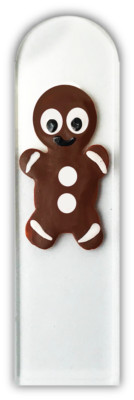 Glass Nail File Gingerbread Man Czech Crystal Hand Painted Medium 5.5 ...