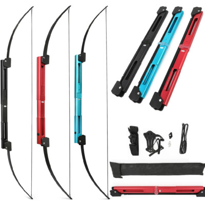 54" Archery Folding Recurve Bow 35lbs Portable Longbow Outdoor Shoot ...