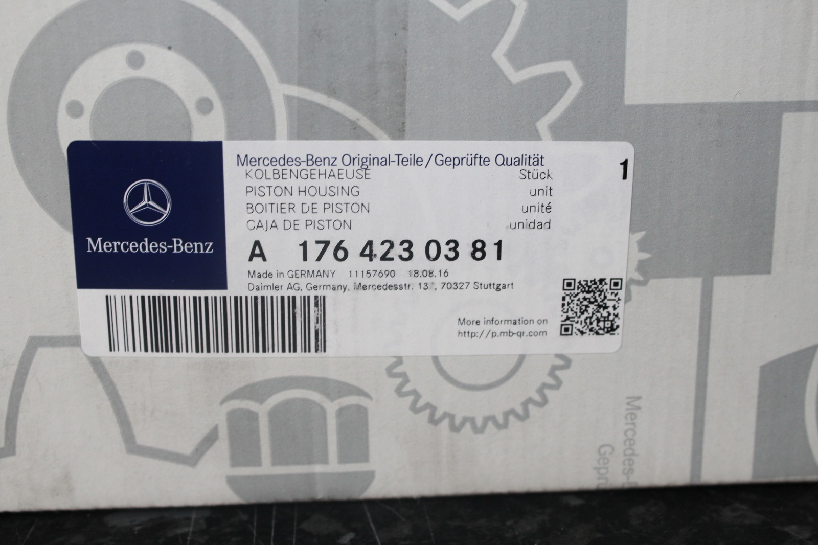 NEW Genuine Mercedes W176 A-Class LH REAR A45 AMG RED Brake Caliper ...