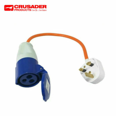 UK Hook Up Site Lead Adapter 3 Pin Mains Conversion Lead Plug Caravan ...