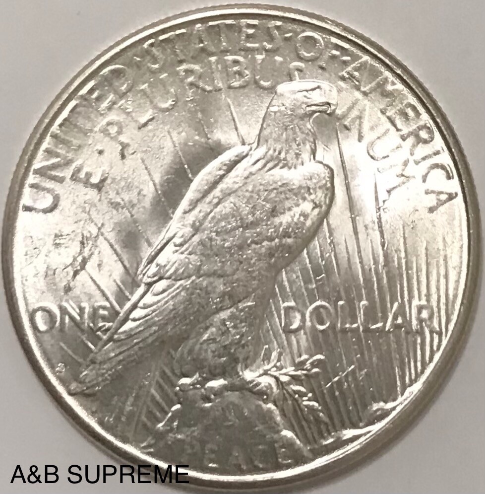 1923 S Peace Dollar Strong Mint Luster Gem Bu Uncirculated 90% Silver ...