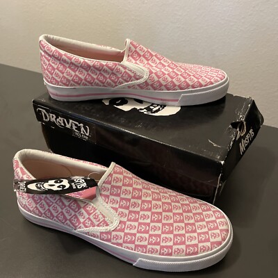 Misfits Fiend Checker Slip On Pink Schuhe Sneaker Größe 9,5 (EU 43) Neu ...