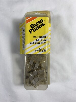 (VP/ATC-25-RP) Clear 25 Amp 32V Fast Acting ATC Blade Fuse, (Pack of 25 ...