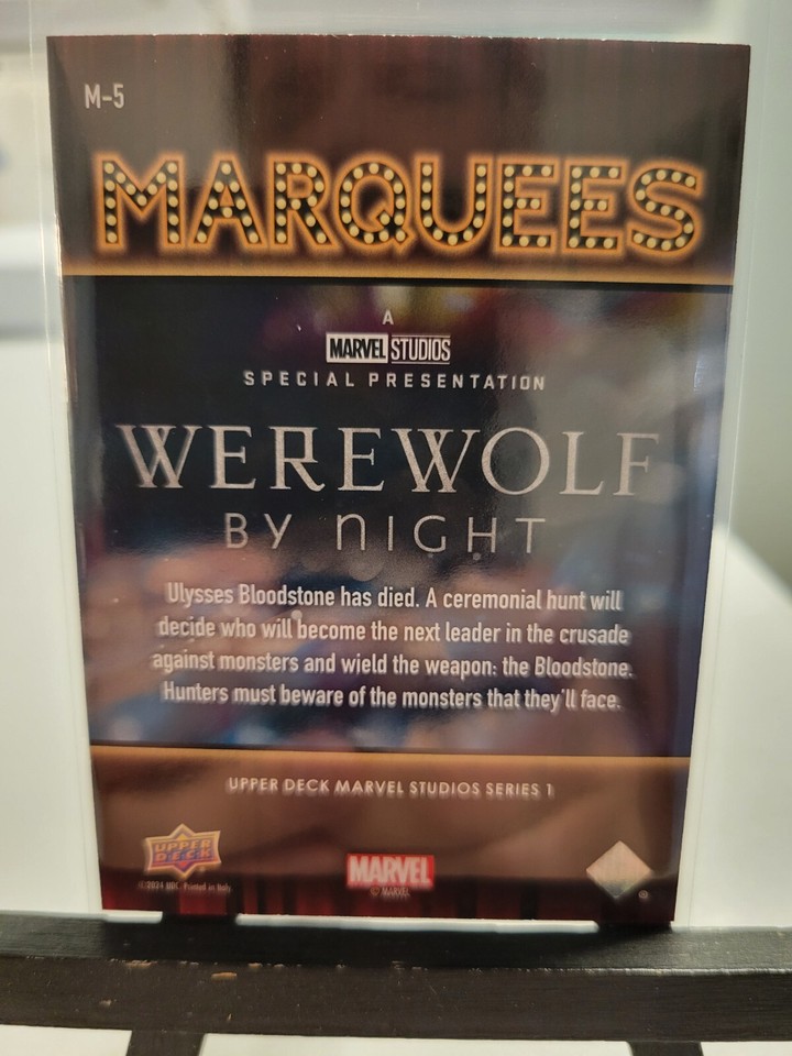Werewolf by Night Marquees Gold 30/65 2024 Upper Deck Marvel Studios ...