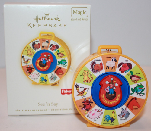 Hallmark Keepsake 2007 See'n Say Fisher Price Toy Christmas Ornament ...