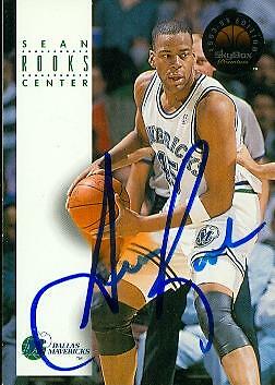 Sean Rooks autographed Basketball card (Dallas Mavericks) 1993 Skybox ...