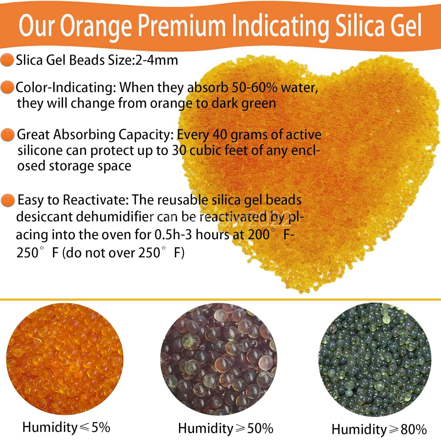 0.5-2.5KG Bulk Silica Gel Bead Silicagel Moisture Absorber Reusable ...