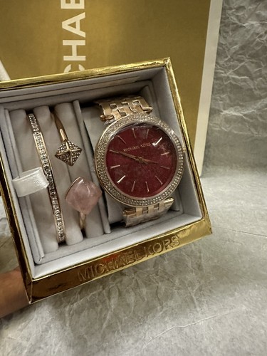 TimelessTrends8 Michael Kors Watch and Bangle Set * Darci Rosegold-tone ...
