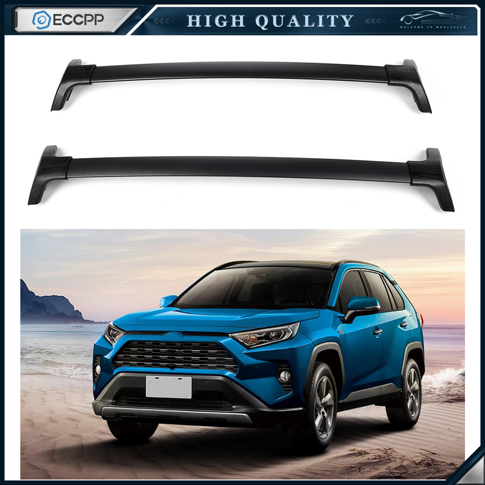Roof Rack Cross Bar Luggage Carrier For 2019-2022 Toyota RAV4