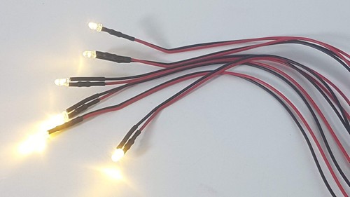 Warm White Pre Wired 12 Volt DC LED Lighting for Model Trains & Railway ...