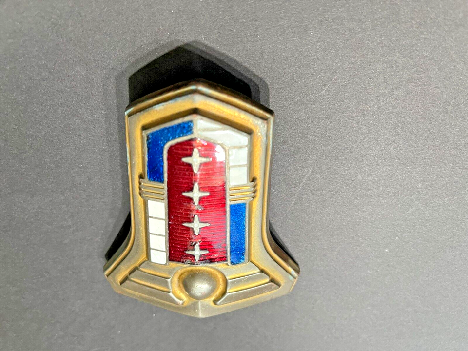 1949 1950 Mercury Hood Grill Ornament Badge Emblem Gold w/ Porcelain ...