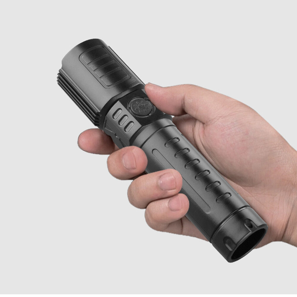 LED Multifunction Flashlight 1200Mah Dual Light Source Torch for Hiking ...