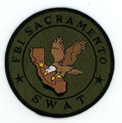 CALIFORNIA CA FBI SACRAMENTO SWAT SUBDUED NICE SHOULDER PATCH POLICE ...