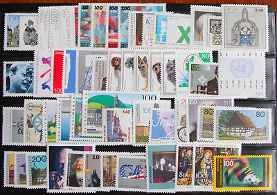 Germany Complete Year 1995 Stamp Set + Souvenir Sheet Singles MNH ...