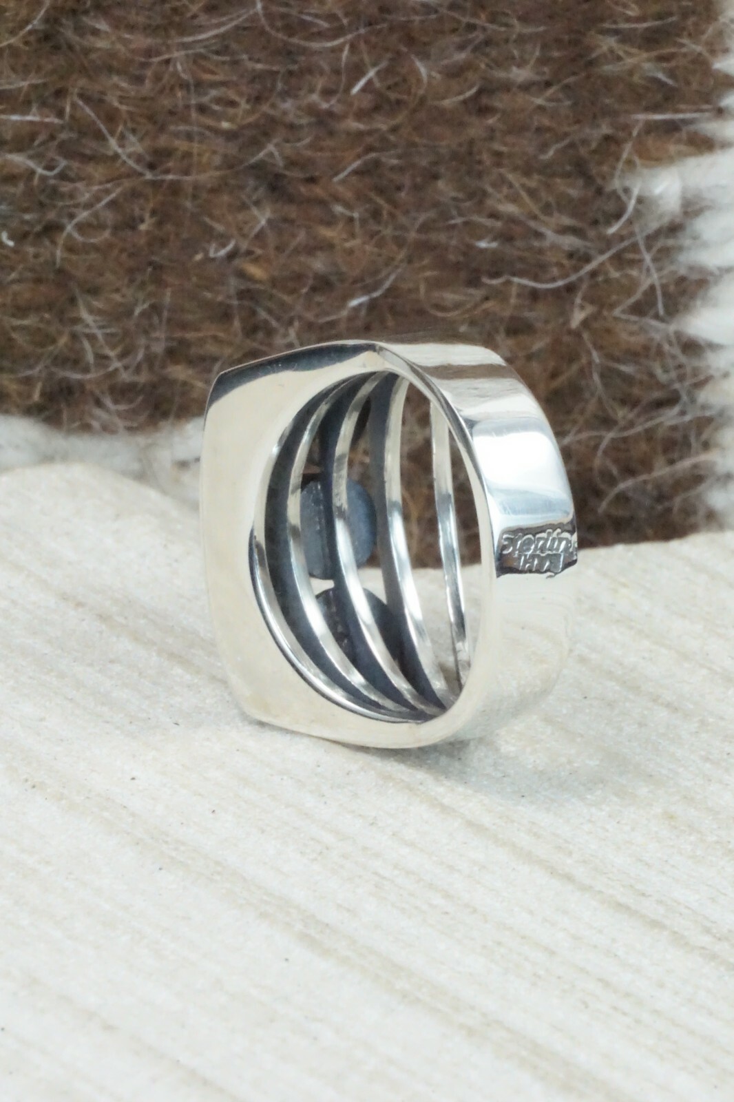 Onyx & Sterling Silver Ring - James Bahe - Size 6 | eBay