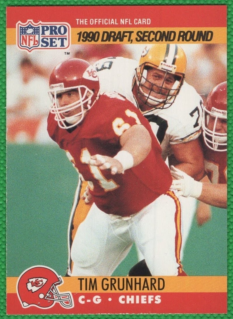 Tim Grunhard - 1990 Pro Set #709 - Kansas City Chiefs Football Card ...