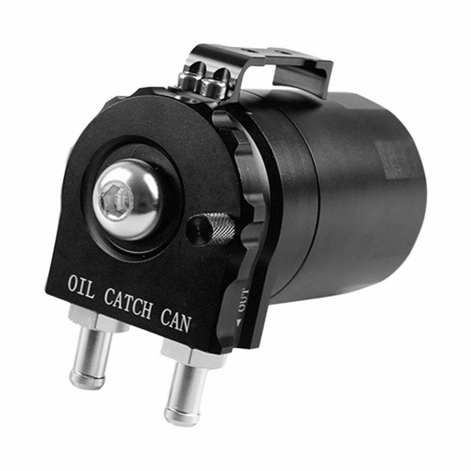 Aluminum Oil Catch Can Kit Reservoir Baffled Tank with Breather Filter ...