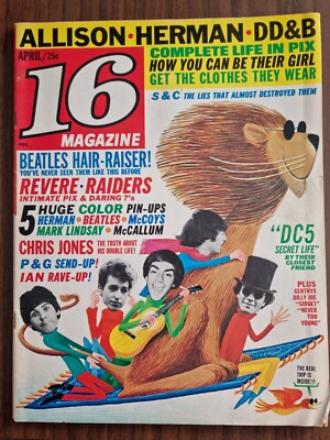 Vintage 16 MAG 1966 Beatles Byrds Beach Boys Raiders Mick Jagger David ...