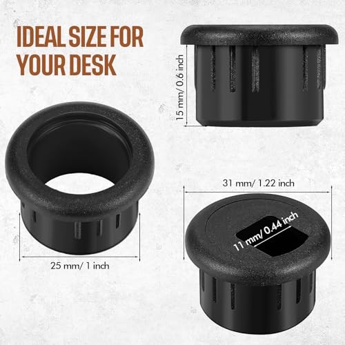 Desk Cable Wire Grommet Cord Hole Cover Organizer PC Desk | eBay
