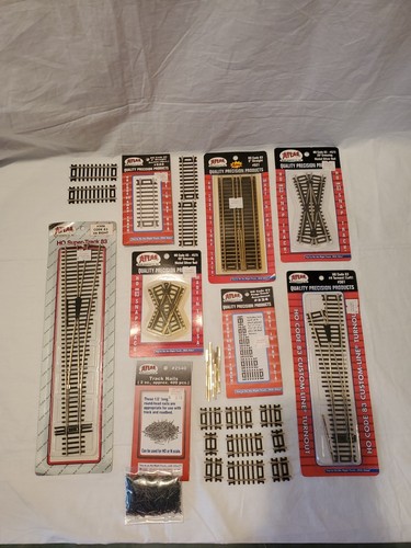 Atlas Model Railroad Train HO Code 83 Rail Snap Track Misc Lot | eBay