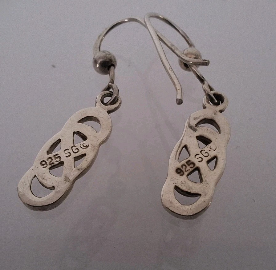 Sea Gems 925 Sterling Silver Celtic Style Dangly Drop Earrings | eBay UK