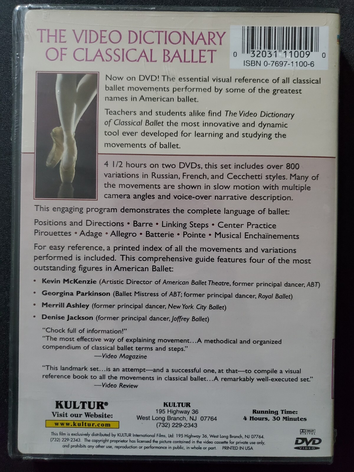 Video Dictionary of Classical Ballet (DVD) for sale online | eBay