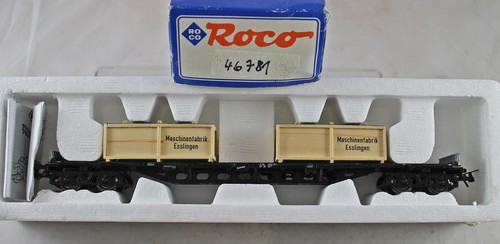 Roco 46781 Rungenwagen mit 2 Holzkiste beladen DB aus einer Sammlung ...