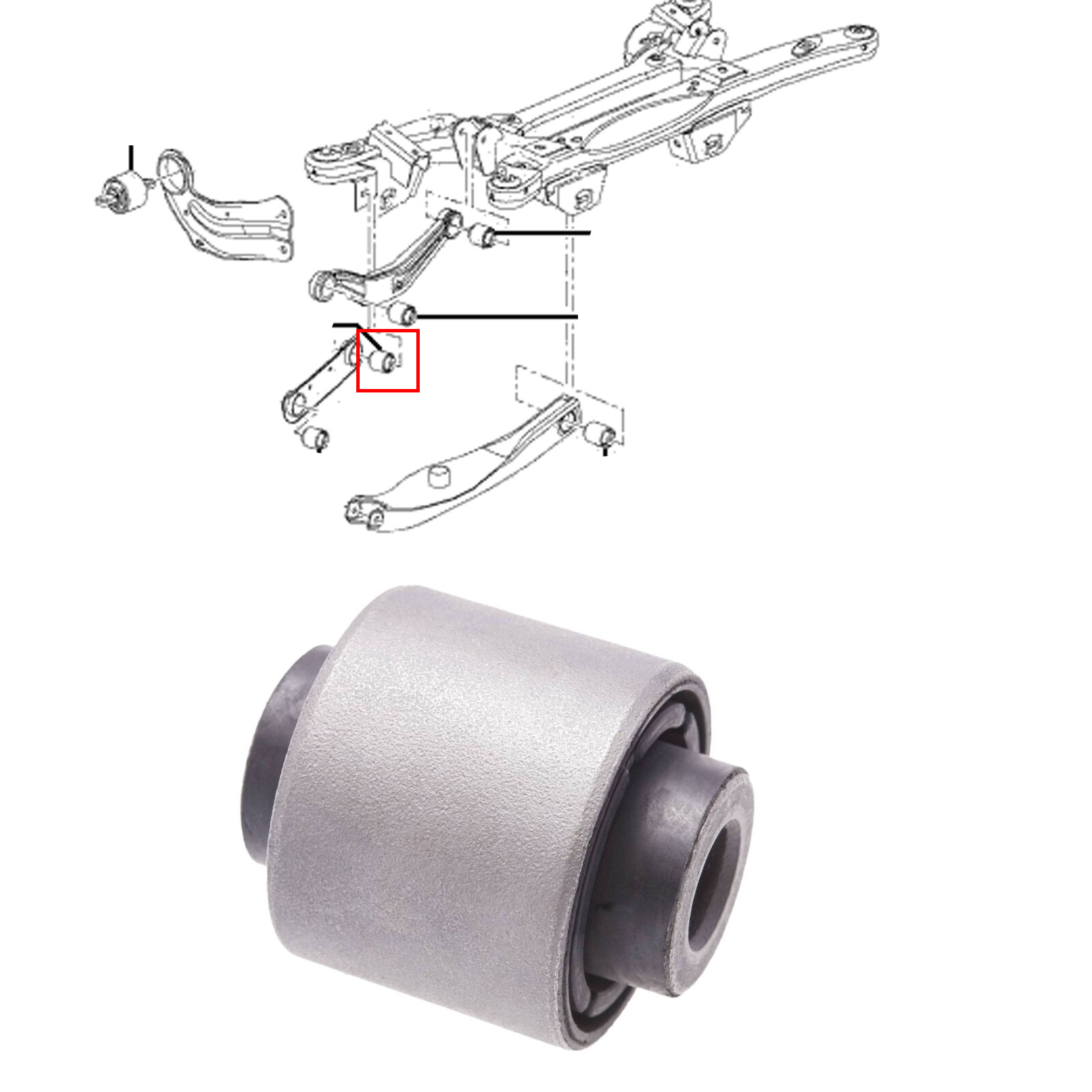 Rear Axle Upper Mounting, Control/Trailing Arm Suit OPEL Insignia A ...