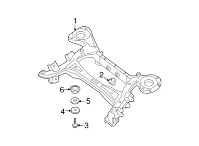 55470-7S000 Nissan Member compl-mounting, differential 554707S000, New ...