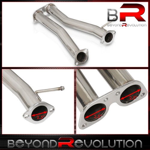 For 2003-2007 350Z G35 3.5 V6 2.5" Pipe 4.25" Dual Muffler Tips Catback ...