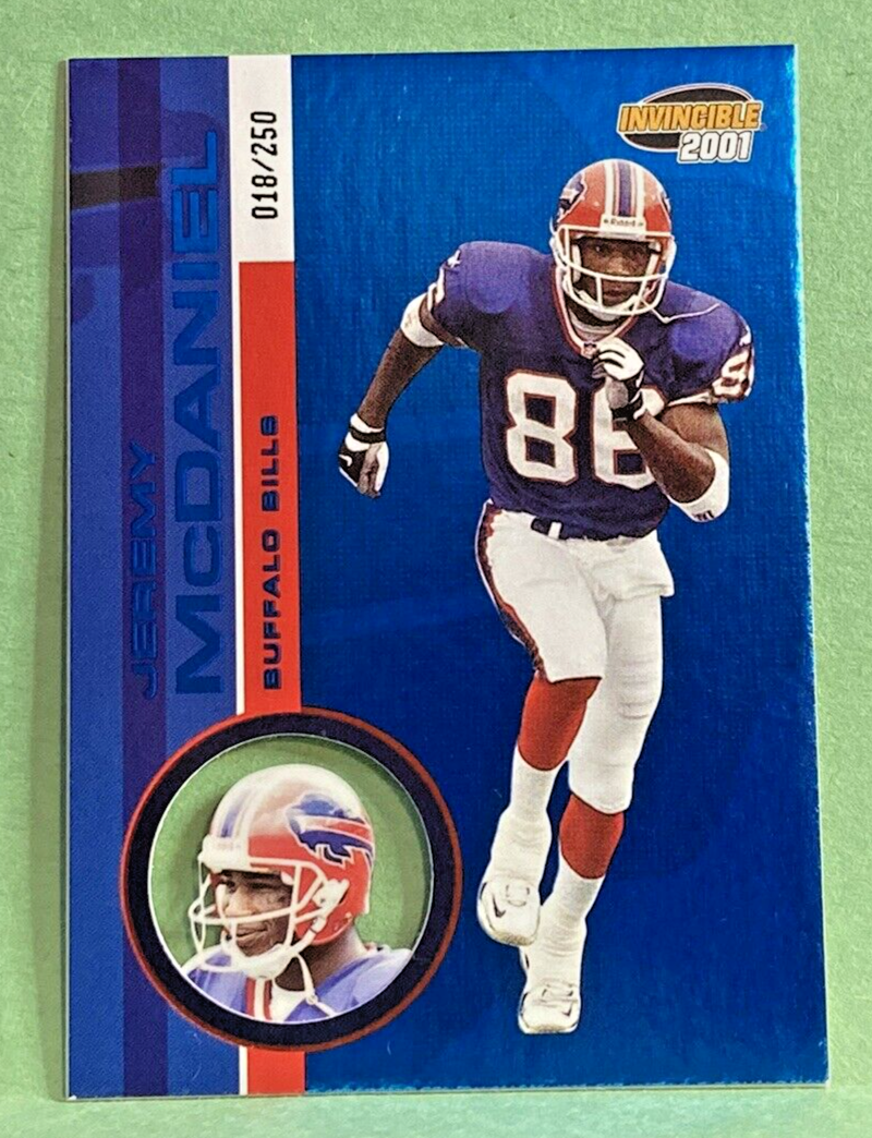 2001 Pacific Invincible JEREMY McDANIEL Blue /250 Card #26 Bills | eBay