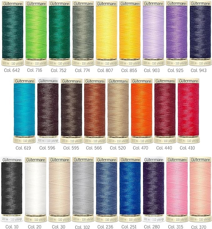 Gutermann Thread Sew All Assortment Pack of 26 Spools ea. 110 yds ...