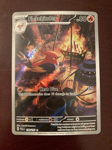 Fletchinder 199/193 SV02 Paldea Evolved Illustration Rare Pokémon TCG ...