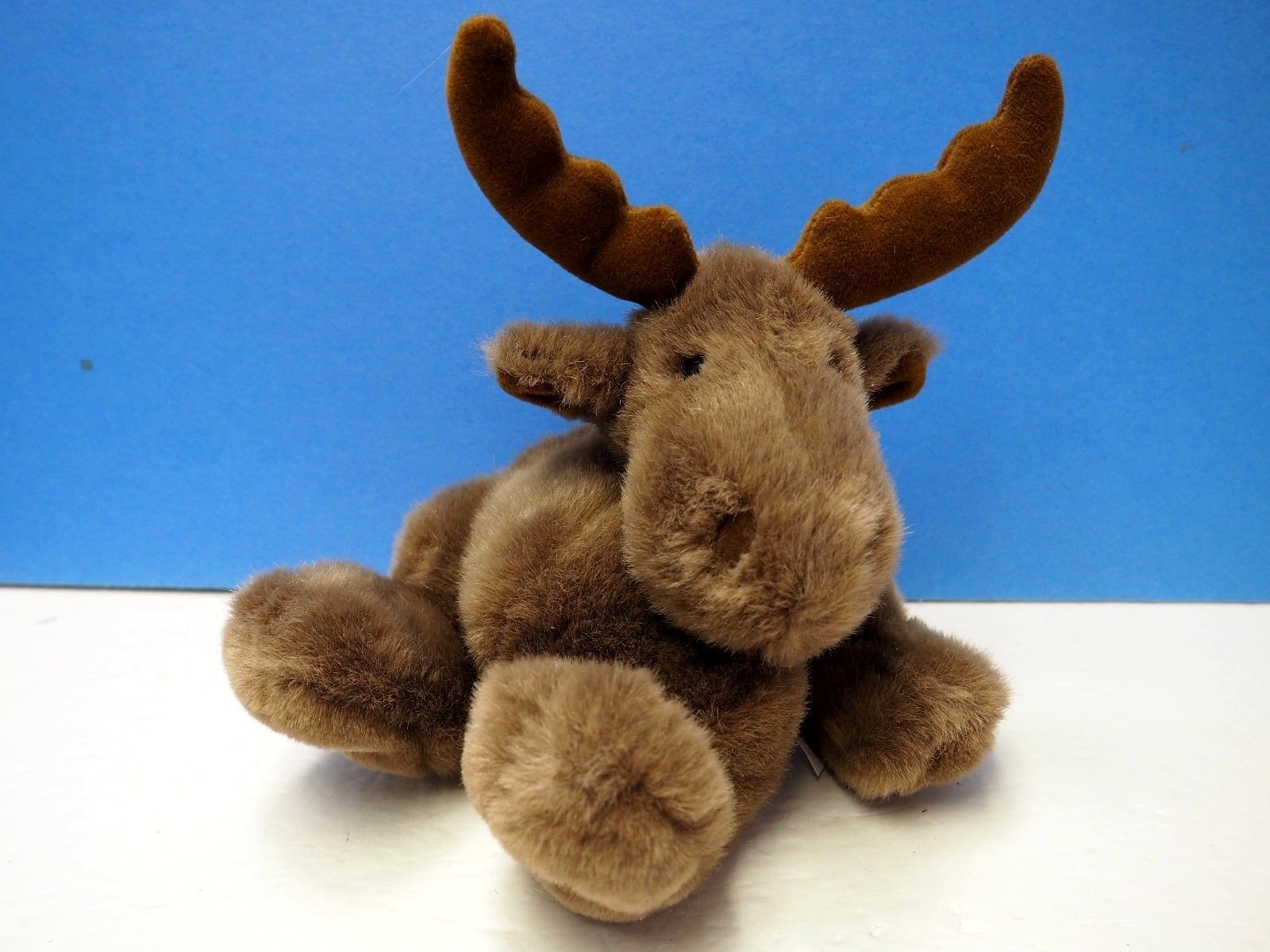 8" Tall Plush Mary Meyer Brown Foot Loose Lounging, Laidback Moose | eBay