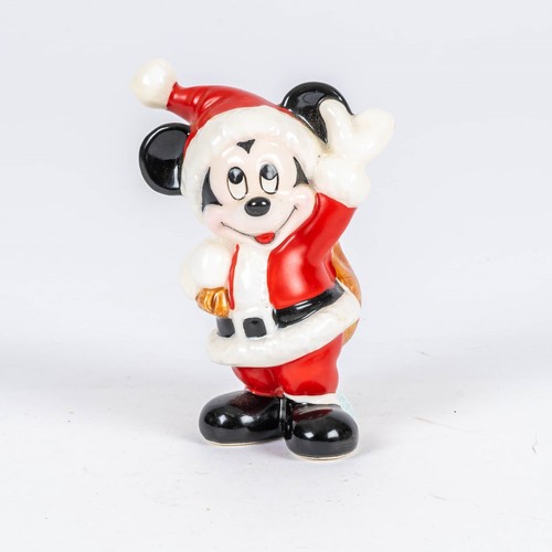 Schmid Ceramic Waving Santa Mickey Mouse Figurine 4 1/2" | eBay