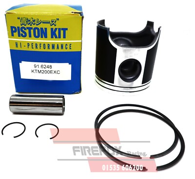 KTM200 SX EXC (All) 64.00mm Bore Twin Ring Mitaka Racing Piston Kit ...