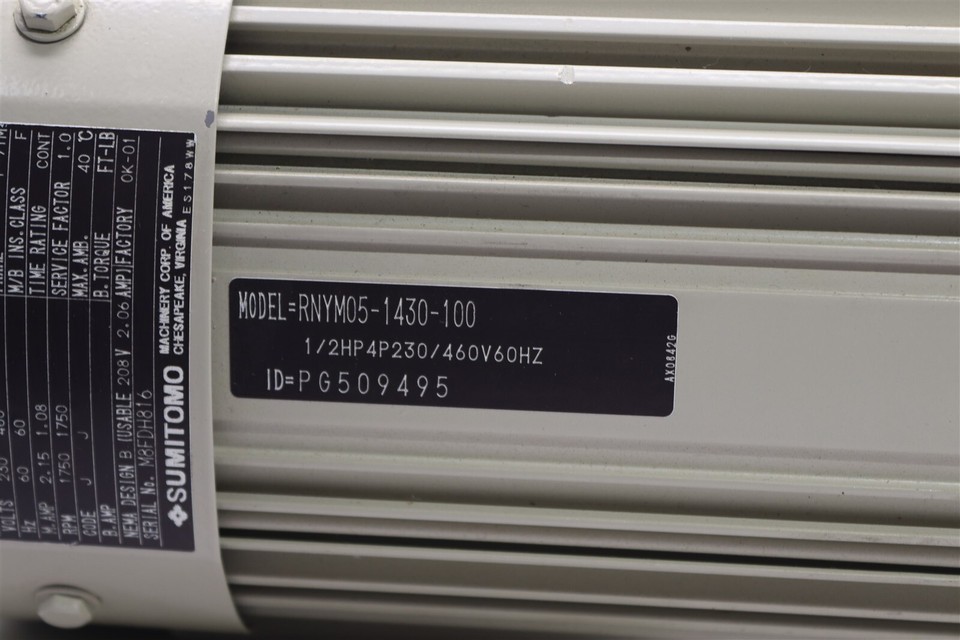 SUMITOMO HYPONIC DRIVE RNYM05-1430-100 | eBay