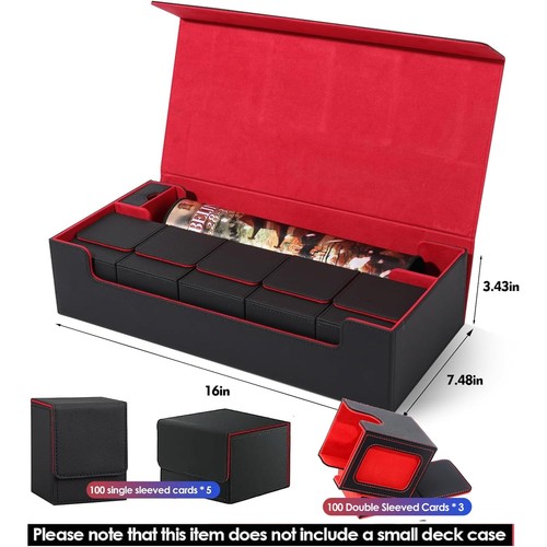 Scimi Premium Trading Card Storage Case TCG Deck Box Holds 800+ Sleeved ...