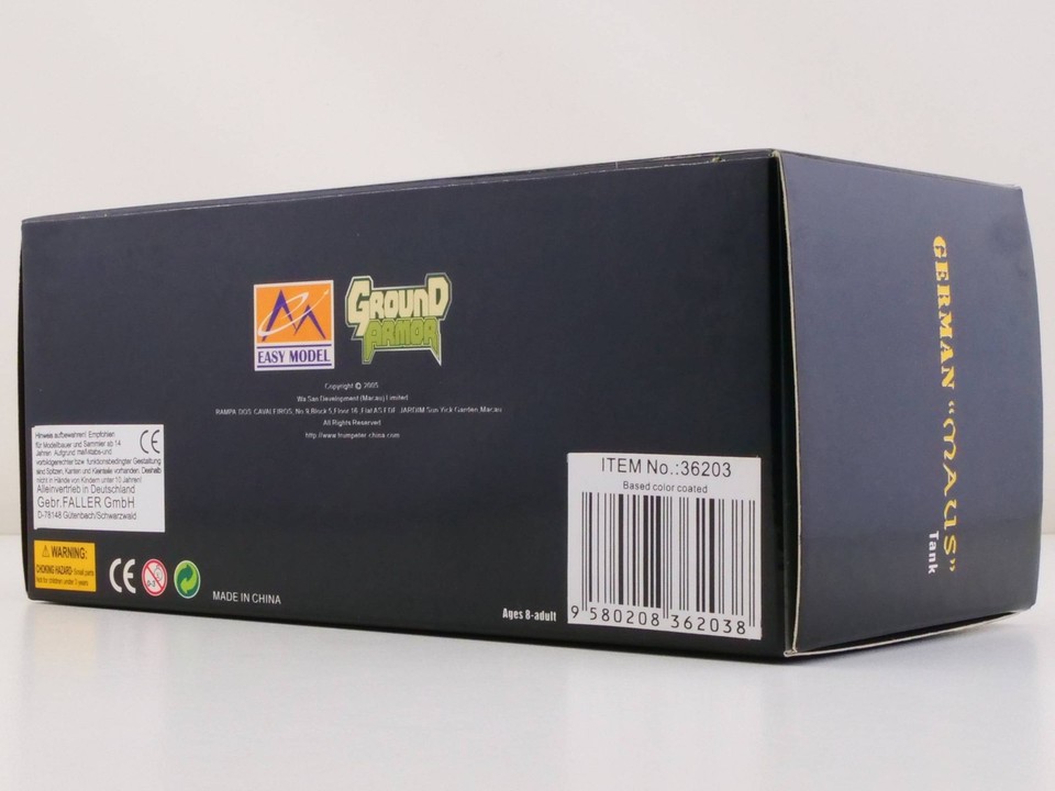 Easy Model 36203 Faller Tank German Maus Panzer wie NEU! OVP 1704-11-70 ...