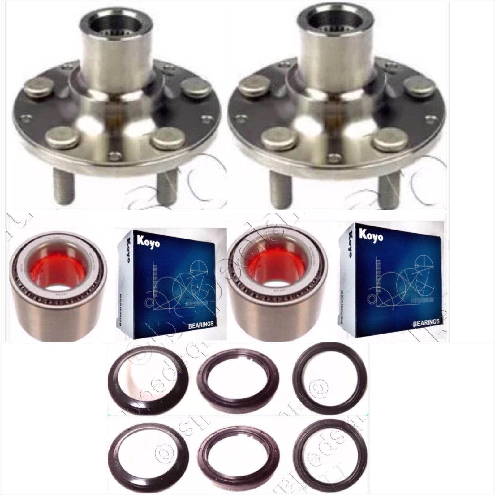 1998-2008 Subaru Forester REAR Wheel Hub & Koyo OEM Bearing & 6 Seal ...