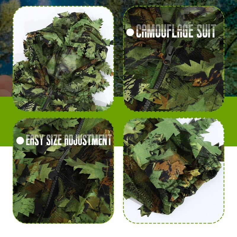 Sticky Flower Leaves Camouflage Suit Hunting Suit Woodland4318 | eBay