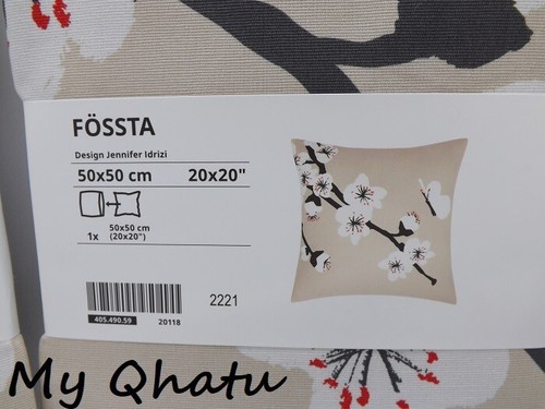 New Ikea FOSSTA Pillow cushion cover, beige plum blossom 20x20 " | eBay